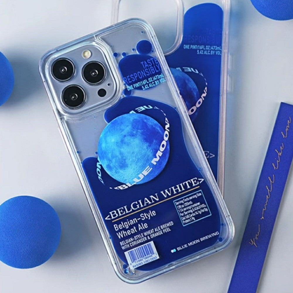 Lunar Tide Quicksand | Preppy Blue Liquid Case – Casenique